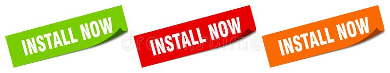 Install Now Sticker. Install Now Square Isolated Sign Stock Vector ...