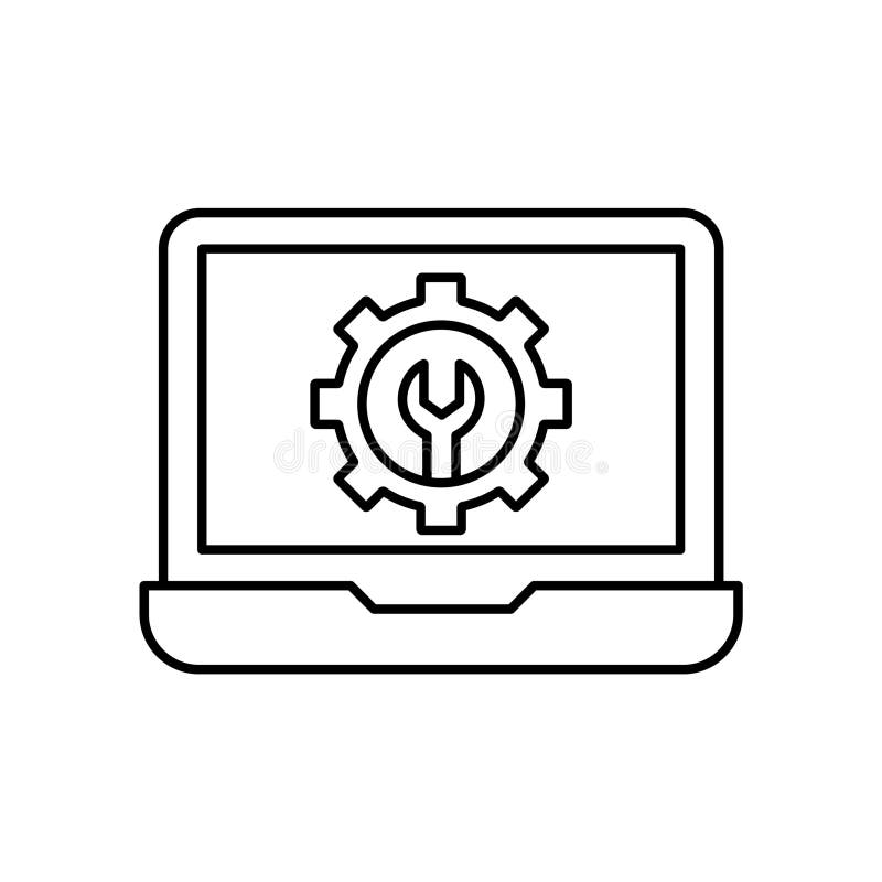 Install Outline Vector Icon That Can Easily Edit Or Modify Stock Vector Illustration Of Text