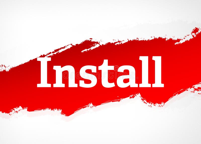 Install Red Brush Abstract Background Illustration Stock Illustration ...