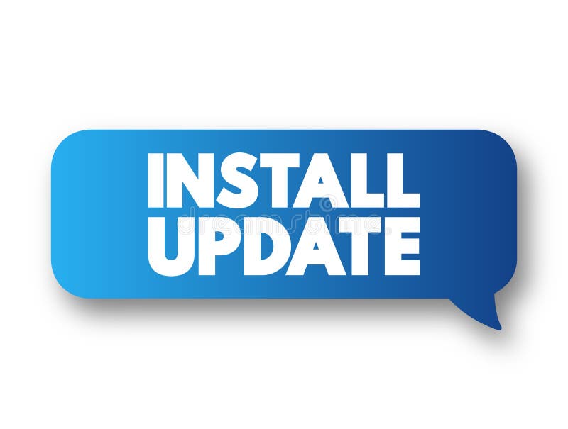 Install Update Text Message Bubble, Concept Background Stock ...