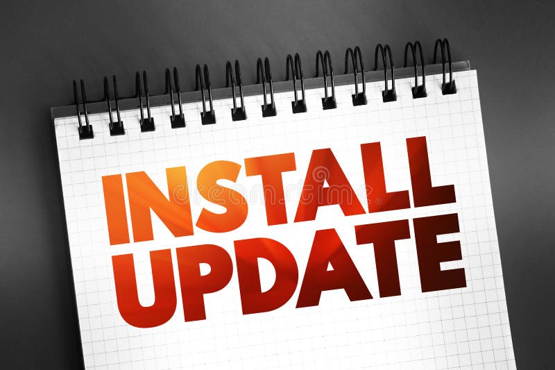 INSTALL UPDATE Text, Written on a Sticker with Calculator,pen on Chart ...