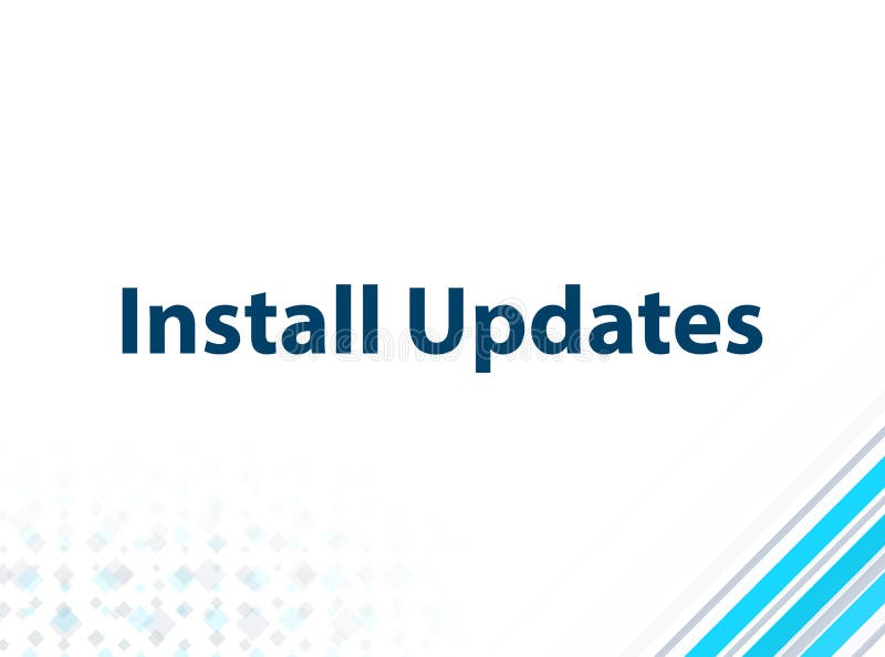 Install Updates Modern Flat Design Blue Abstract Background Stock ...