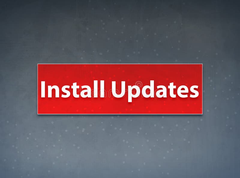 Install Updates Red Banner Abstract Background Stock Illustration ...