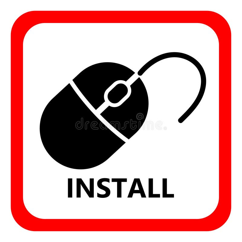 Install Vector Icon Modern Design of Red and White Web Port and Buttons ...