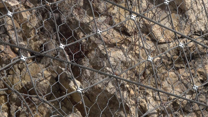 Installation of Active Galvanized Wire Rope Mesh System Stock Video ...