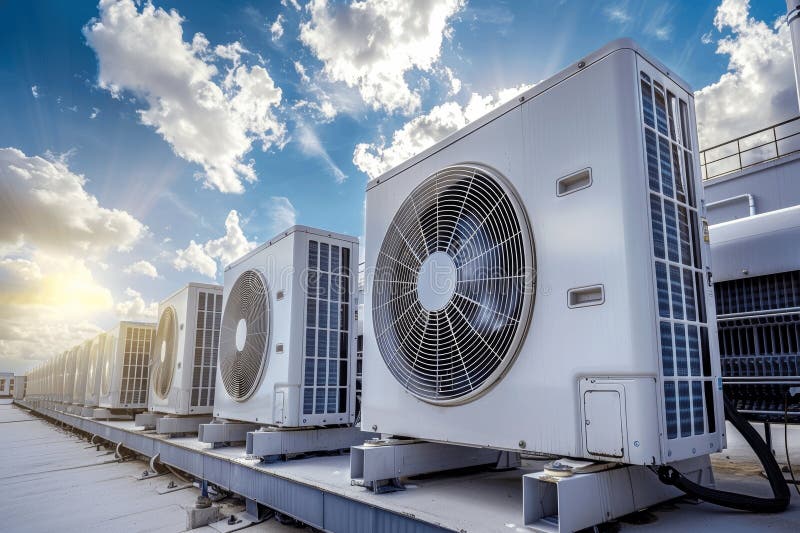 Installation of Air Conditioning Unit Compressor for Commercial Central ...