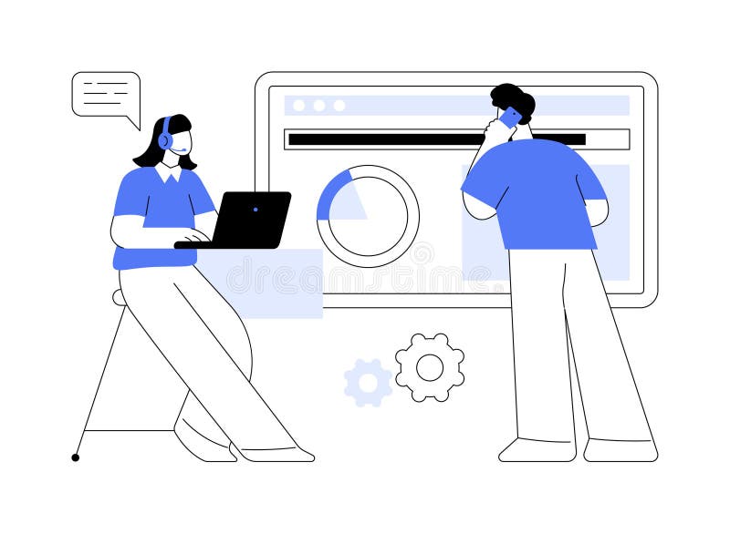 Installation Assistance Abstract Concept Vector Illustration. Stock ...