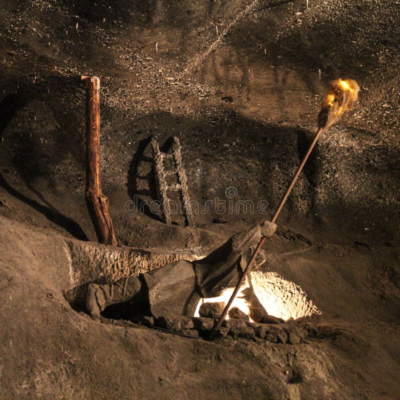Installation of Burning Methane in Wieliczka Salt Mine Editorial ...