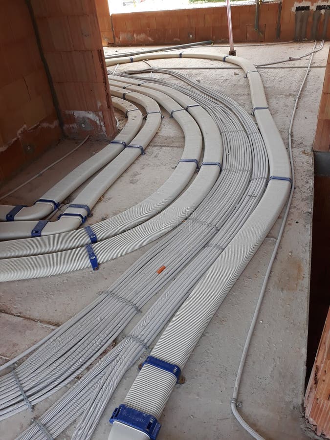 Installation and Cabling in the House. Stock Image - Image of garden ...