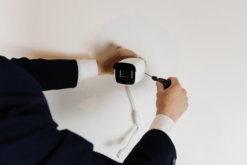 Installation of CCTV Camera for Home Security. Videcam, Smart Home ...