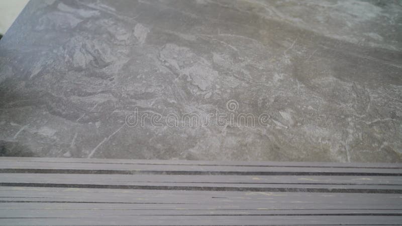 Construction Worker Tiler is Tiling, Tiler Installing Ceramic Tiles on ...