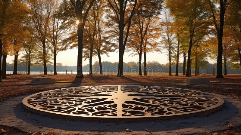 Installation Circle with Tree Stock Image - Image of feature, natural ...