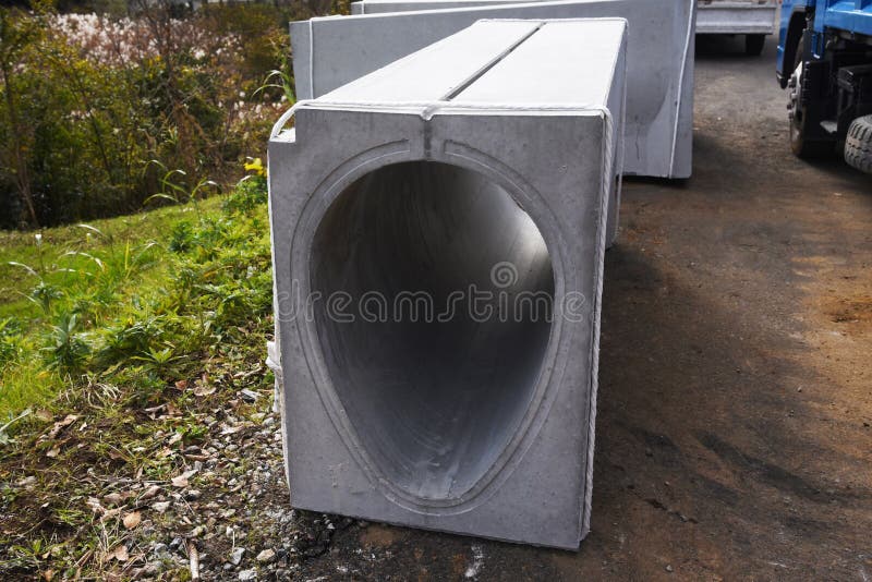 Street gutter construction stock photo. Image of preparation - 135171434