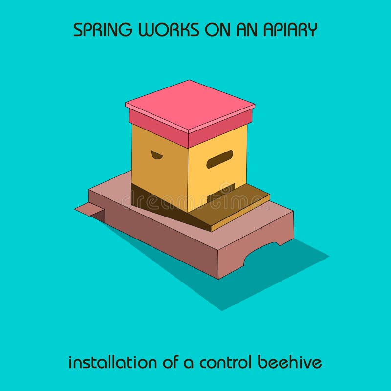 Installation of a Control Beehive (spring Work) Stock Illustration ...