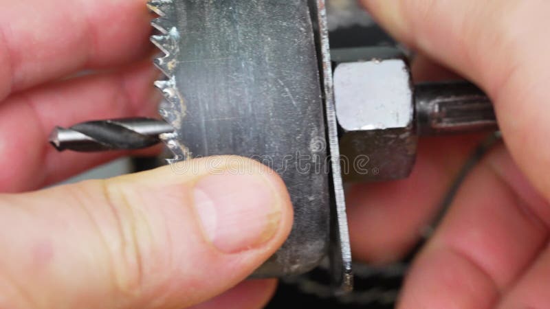 Installation of the Core Drill in the Drill. Stock Video - Video of ...