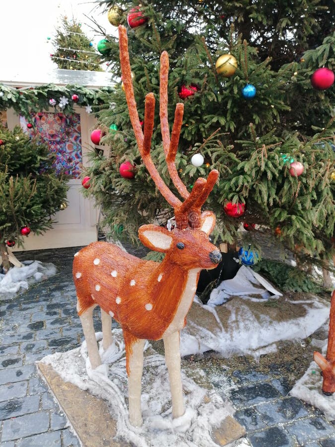 The Installation of a Deer at the Fair Stock Photo - Image of detail ...