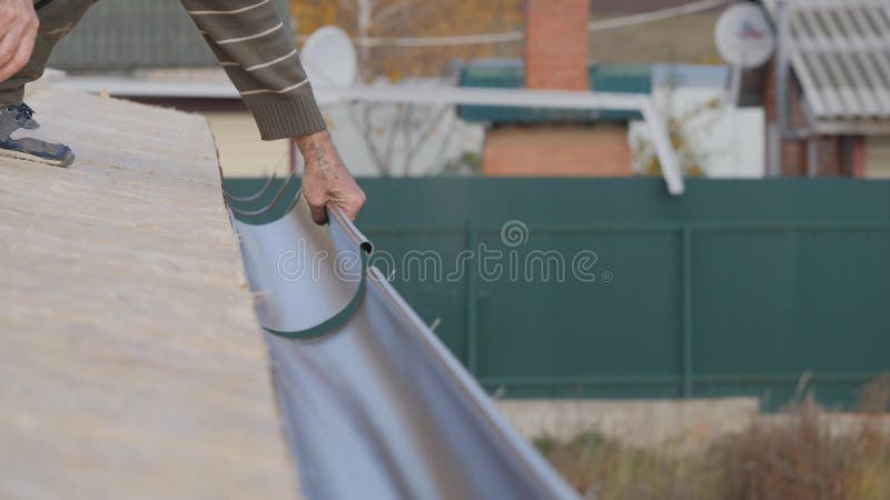 Installation of the Drain System of a Private House. Attachment of ...