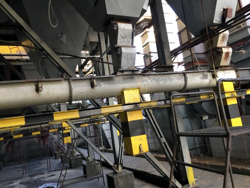 Installation of Dust Removal from Gravity Dust Collectors Stock Image ...