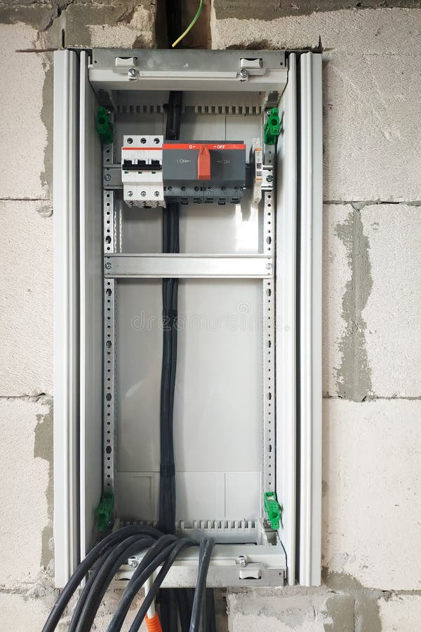 A New Electric Shield is Installed on the Wall of the Newly Built House ...