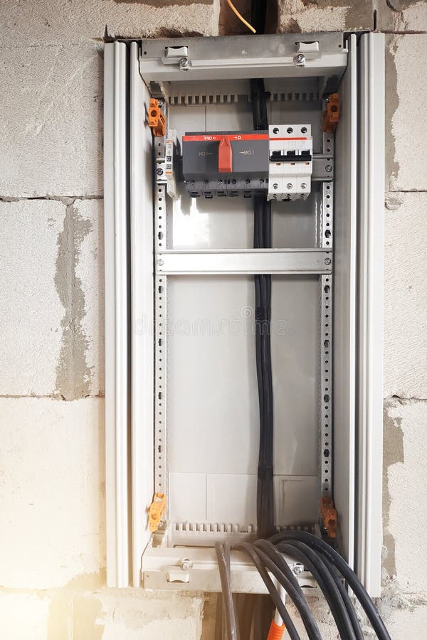 Installation of an Electric New Shield in a Private House on the Wall ...