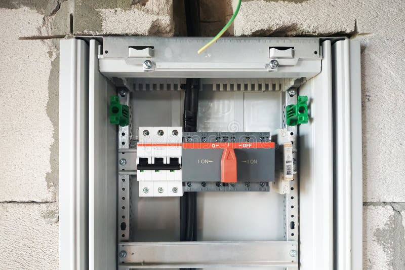 A New Electric Shield is Installed on the Wall of the Newly Built House ...