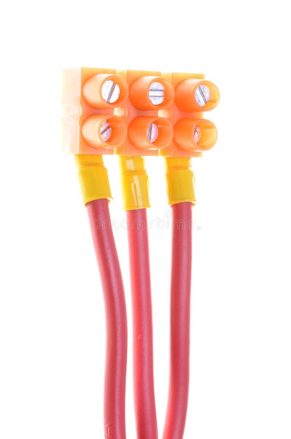 Installation Electrical Cables with Terminal Block Stock Image - Image ...