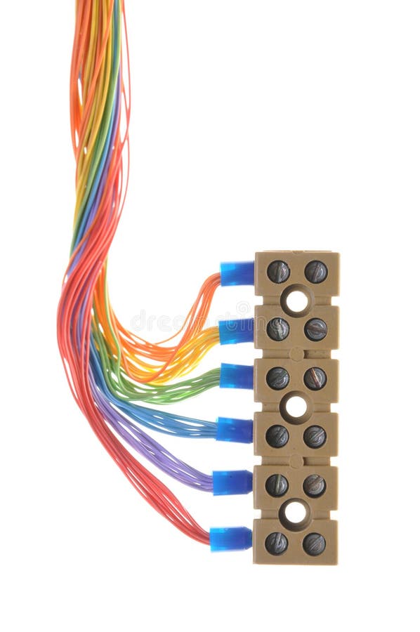 Installation Electrical Cables with Terminal Block Stock Photo - Image ...