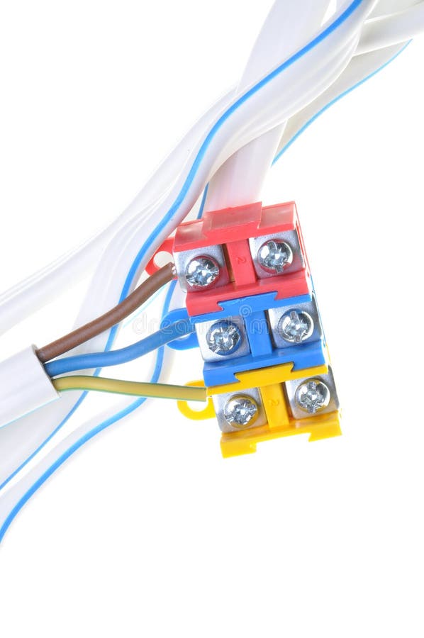 Installation Electrical Cables with Terminal Block Stock Photo - Image ...