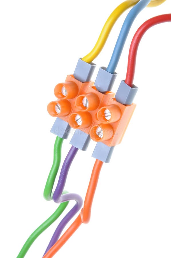 Installation Electrical Cables with Terminal Block Stock Image - Image ...