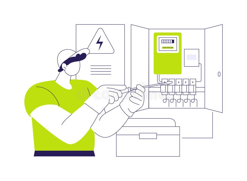 Installation of Electrical Equipment Abstract Concept Vector ...