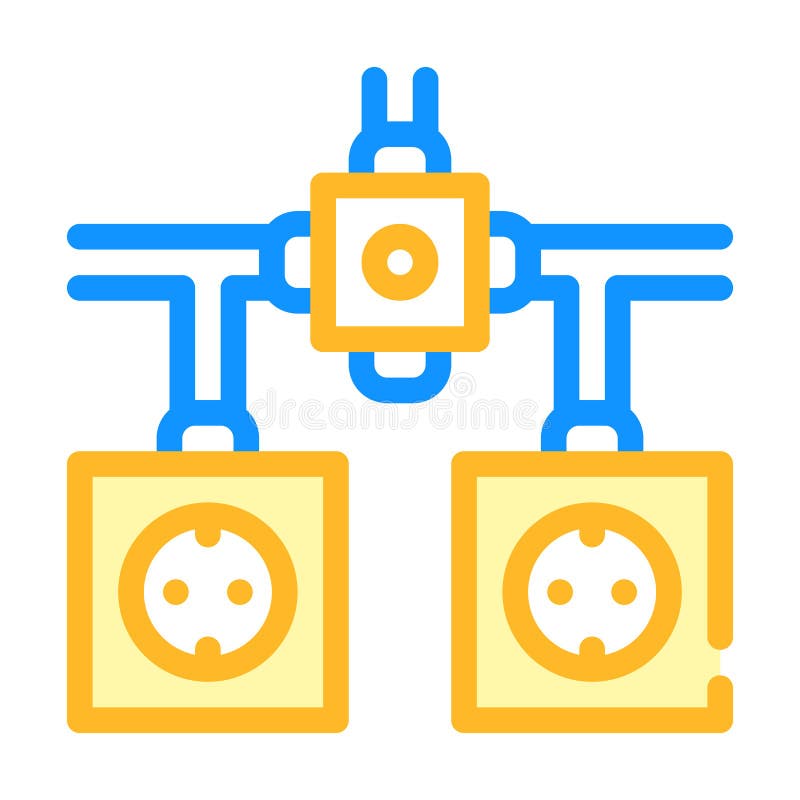 Installation of Electrical Socket Color Icon Vector Illustration Stock ...