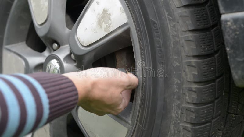 Installation of an Electronic Tire Pressure Sensor Stock Video - Video of automotive, technology ...