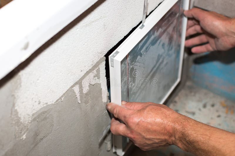Installation Empty Space for Shelf Under the Bath. Maintenance Repair ...