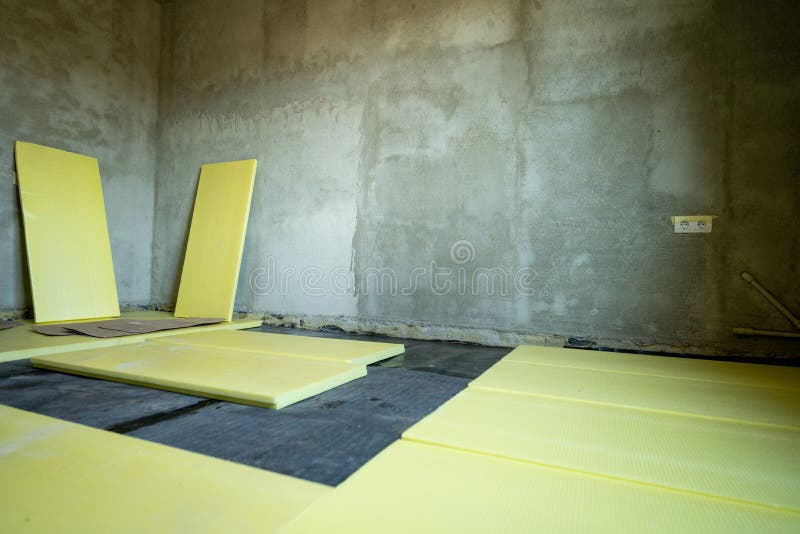 Installation of Expanded Polystyrene for Floor Insulation, Expanded ...