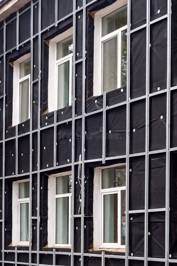 Installation of a Facade Insulation System with Profiles for Cladding ...