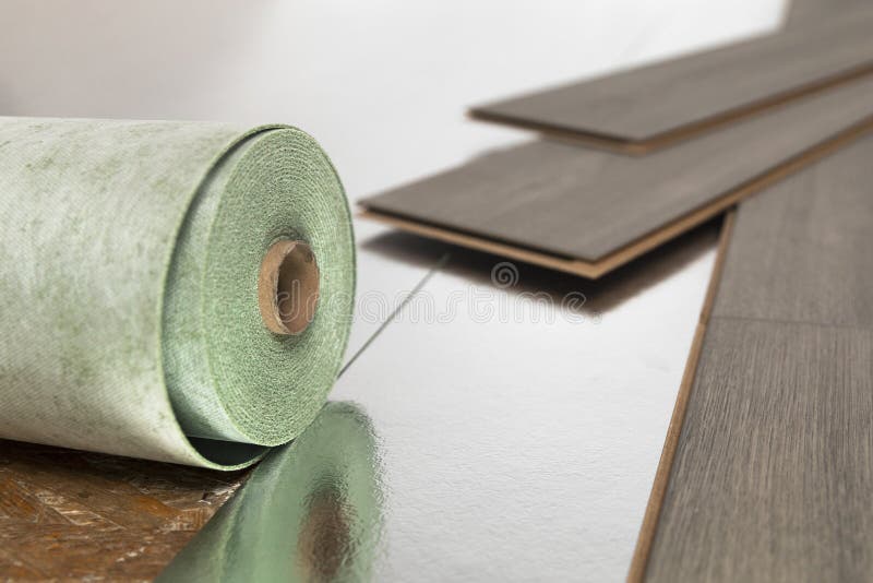 Installation of Floating Floor, Underlay with Sheets of Laminate. Home ...