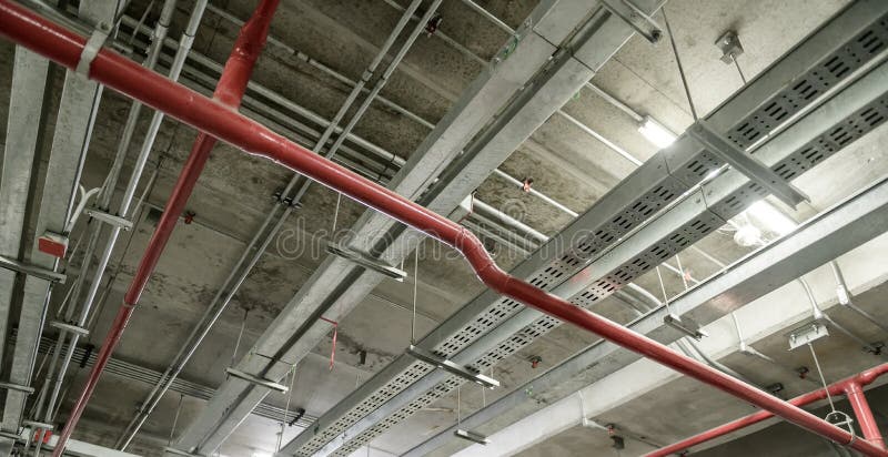 Installation of Gas Pipe in the Building. Pipe Systems, Pipeline on ...