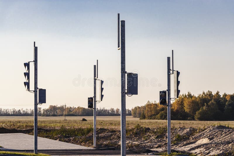 Installation of Group Traffic Lights during the Construction of a New ...