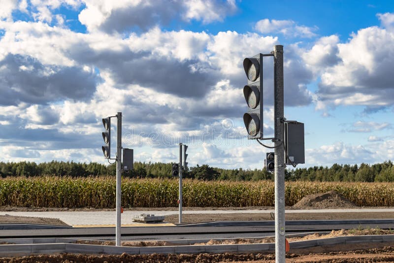 Installation of Group Traffic Lights during the Construction of a New ...