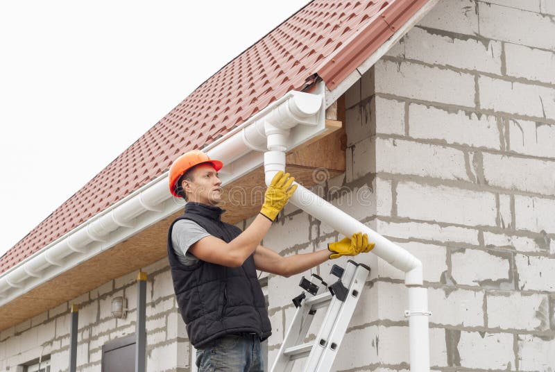 Roofers Working on New Roof Stock Image - Image of sunshine, trade: 3611141