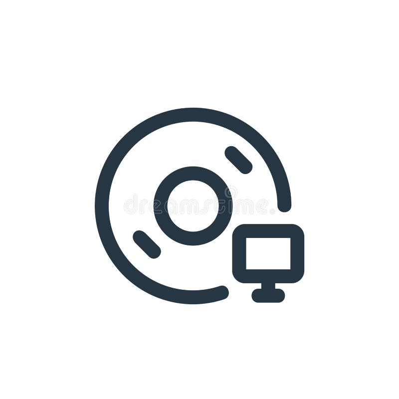 Installation Icon Vector from Disc Tool Line Concept. Thin Line ...