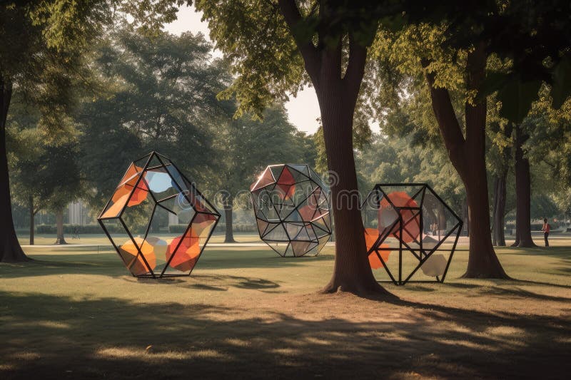 Kinetic and Interactive Art Installation Featuring Different Shapes ...