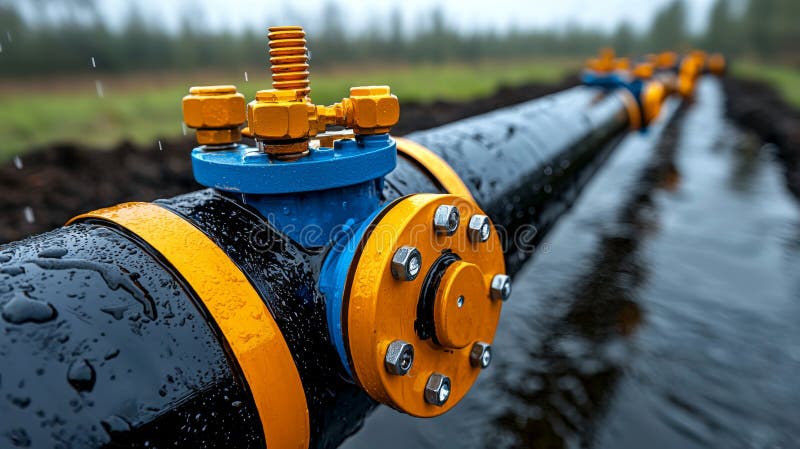 Installation of Large Diameter Industrial Water Pipes with Bright ... Installation of Large Diameter Industrial Water Pipes with Bright ...