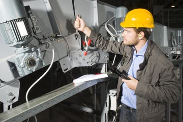 Installation mechanic stock photo. Image of machine, steel - 6425680