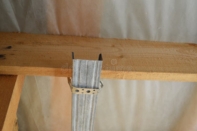 Installation of a Metal Profile for Drywall Stock Image - Image of ...
