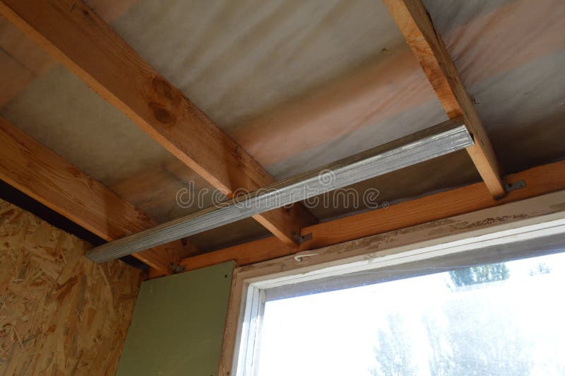 Installation of a Metal Profile for Drywall Stock Photo - Image of ...