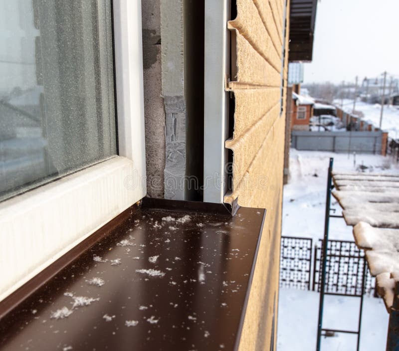 Installation of Metal Windows on the House Stock Image - Image of work ...