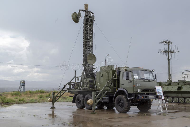 Installation of Military Mobile Communications Stock Image - Image of ...
