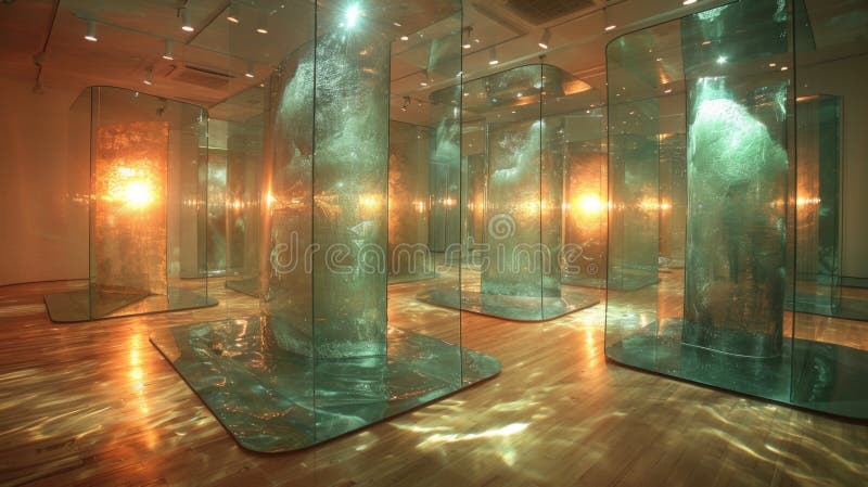 An Installation of Mirrors and Lights Creating an Illusion of Infinity ...