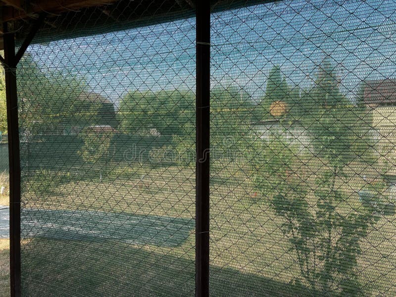 Installation of Mosquito Netting Stock Photo - Image of grid, netting ...